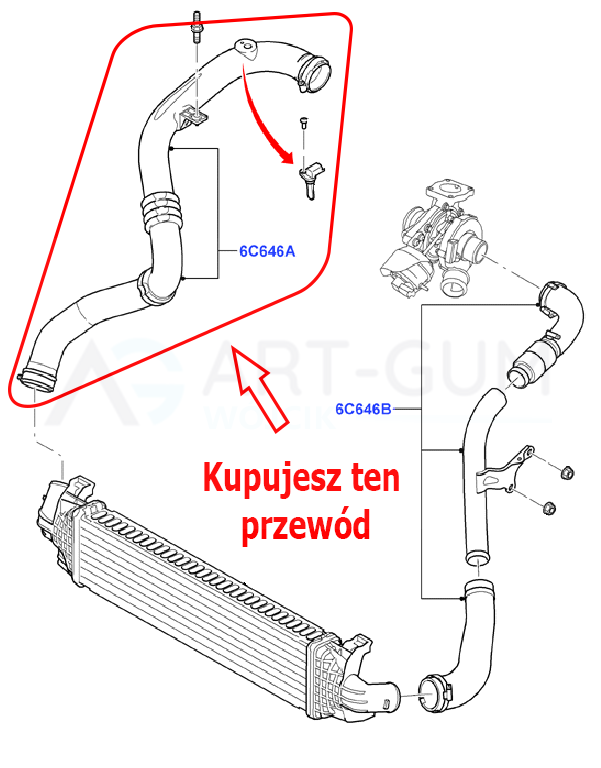 Rura intercoolera FORD GALAXY MONDEO S-MAX 1521483 | Części samochodowe ...