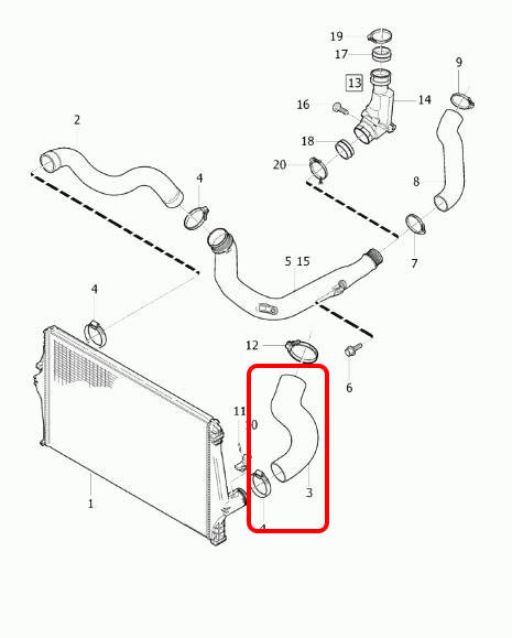 Rura intercoolera VOLVO XC90 2.4D D5 30778627 30778627 || 31261366