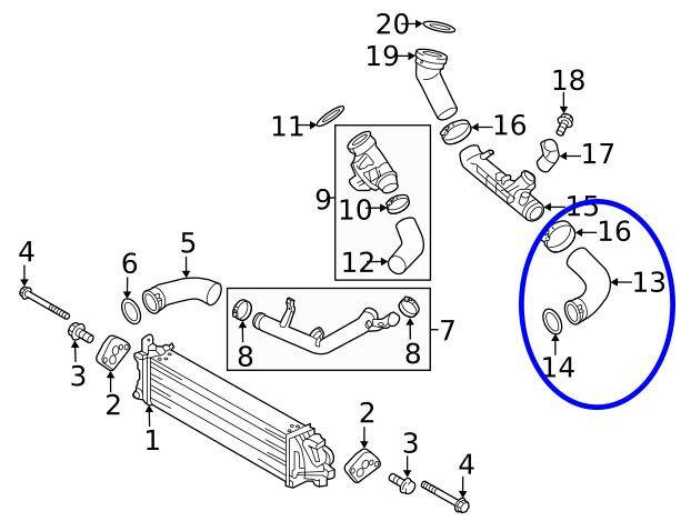 Wąż intercoolera VOLVO S60 S90 2.0 2016- 31657759 | Części samochodowe ...